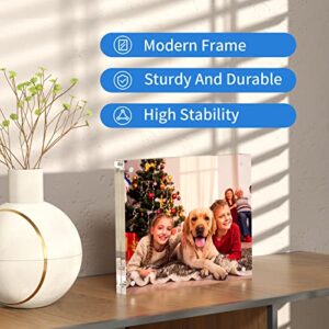 NIUBEE 8.5x11 Picture Frame, Clear Certificate Document Magnetic Photo Frame for Tabletop Display with Gift Box