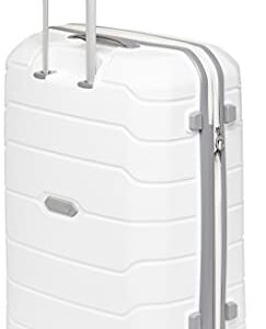 Samsonite Freeform Hardside Expandable with Double Spinner Wheels, Checked-Large 28-Inch, White