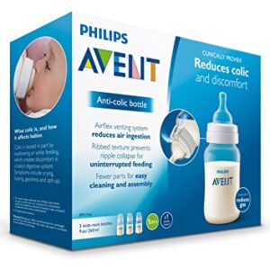 Philips Avent Anti-colic Baby Bottles Clear, 9oz 3 Piece