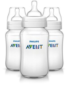 philips avent anti-colic baby bottles clear, 11oz, 3 piece