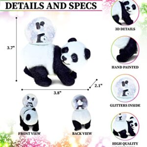 COTA Global Panda Snow Globe - Wildlife Animal Water Globe Figurine with Sparkling Glitter, Zoo Collectible Novelty Ornament for Home Decor, for Birthdays, Christmas, Valentine – 45mm