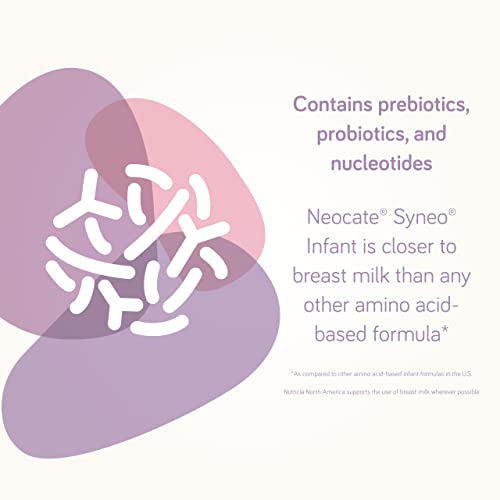 Neocate Syneo Infant - Hypoallergenic, Amino Acid-Based Baby Formula with Prebiotics, Probiotics and DHA/ARA - 14.1 Oz Can (Pack of 4)