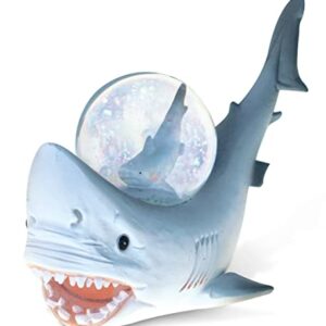 COTA Global Shark Snow Globe - Ocean Life Animal Water Globe Figurine with Sparkling Glitter, Zoo Collectible Novelty Ornament for Home Decor, for Birthdays, Christmas, Valentine – 45mm