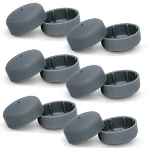 bundle: 6 pairs deluxe tuffcaps walker glide covers for use with rubber tips (sold separately) (gray)