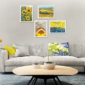 Golden State Art, Wall Photo Frame Collection, 12x16 Photo Wood Frame with White Mat & Real Glass for 8x12 Picture, White