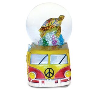 COTA Global Van with Sea Turtle Snow Globe - Water Globe Figurine with Sparkling Glitter, Collectible Novelty Ornament for Home Decor, for Birthdays, Christmas, and Valentine's Day - 65mm