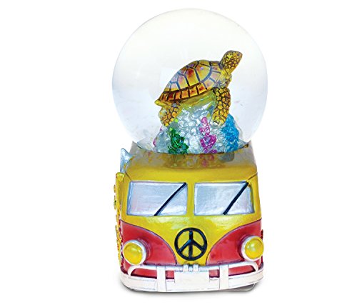 COTA Global Van with Sea Turtle Snow Globe - Water Globe Figurine with Sparkling Glitter, Collectible Novelty Ornament for Home Decor, for Birthdays, Christmas, and Valentine's Day - 65mm