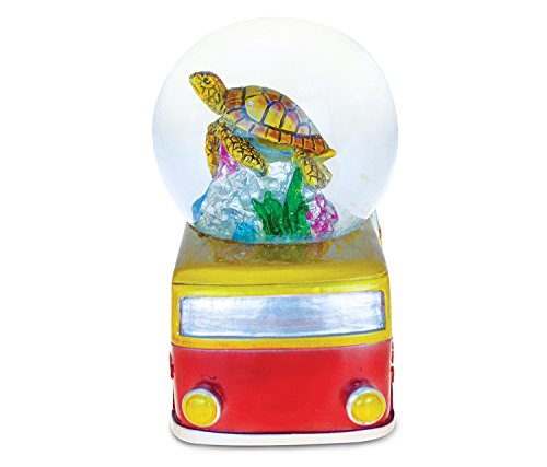 COTA Global Van with Sea Turtle Snow Globe - Water Globe Figurine with Sparkling Glitter, Collectible Novelty Ornament for Home Decor, for Birthdays, Christmas, and Valentine's Day - 65mm