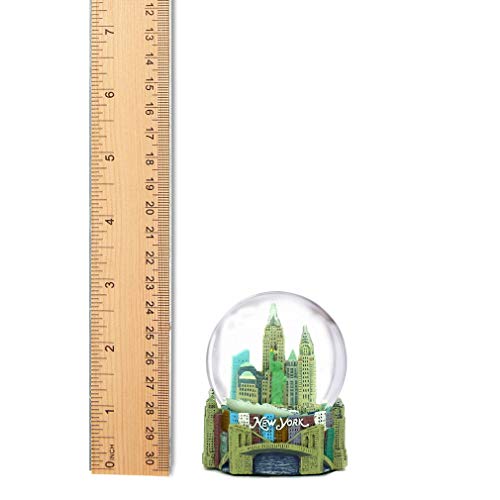 Mini New York City Snow Globe (2.5 Inch) NYC Skyline in This Souvenir Figurine with Statue of Liberty, (45mm Globe)