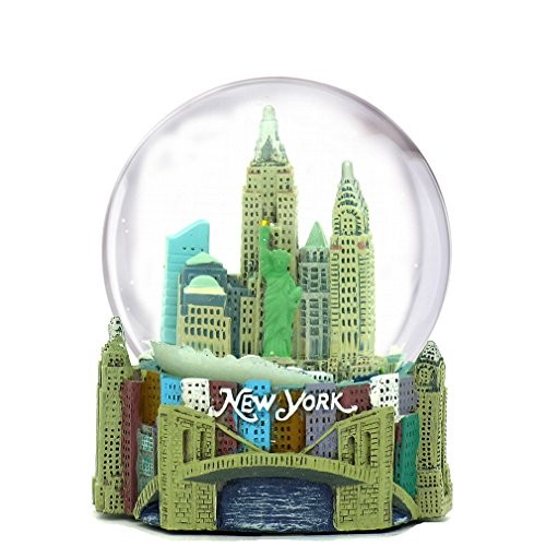 Mini New York City Snow Globe (2.5 Inch) NYC Skyline in This Souvenir Figurine with Statue of Liberty, (45mm Globe)