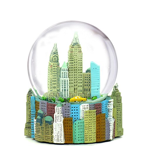 Mini New York City Snow Globe (2.5 Inch) NYC Skyline in This Souvenir Figurine with Statue of Liberty, (45mm Globe)