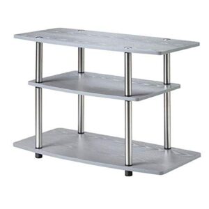 convenience concepts designs2go 3-tier tv stand, 31.5", gray