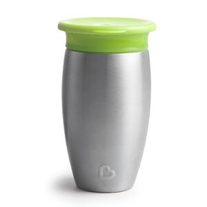 Munchkin® Miracle® Stainless Steel 360 Toddler Sippy Cup, 10 Ounce, Green