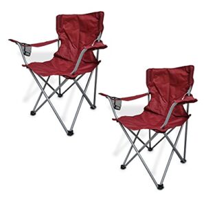 ozark trail folding chair red (pack of 2)