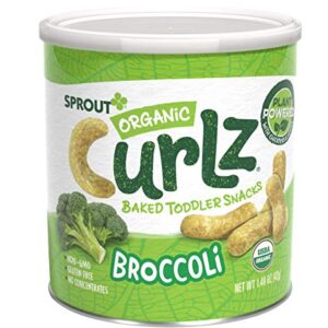 Sprout Organic Baby Food, Stage 4 Toddler Snacks, Broccoli Plant Power Curlz, 1.48 Ounce (Pack of 6)