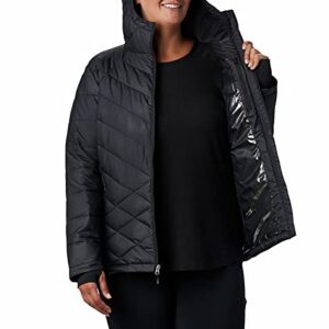 Columbia Women's Heavenly Hooded Jacket, Black, 3X Plus