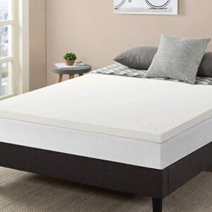 Best Price Mattress 2 Inch Ventilated Memory Foam Mattress Topper, CertiPUR-US Certified, Twin XL, White