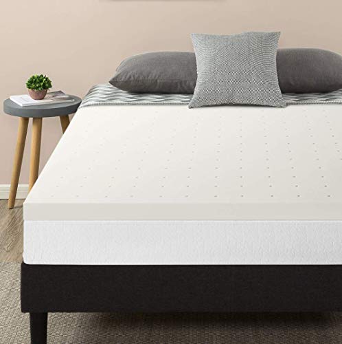 Best Price Mattress 2 Inch Ventilated Memory Foam Mattress Topper, CertiPUR-US Certified, Twin XL, White