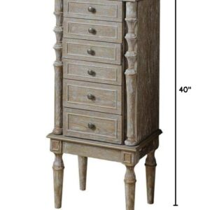 ACME Taline Jewelry Armoire - - Weathered Oak