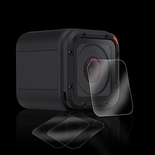 (Pack of 3) Tempered Glass Screen Protector for Gopro Hero 4 Session Hero 5 Session, Akwox 0.3mm 9H Hard Scratch-Resistant Camera Lens Film for GoPro Hero4 Session/Hero5 Session Camera Accessories