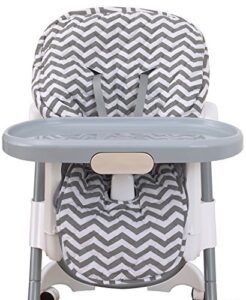 nojo high chair pad high chair cover - chevron gray