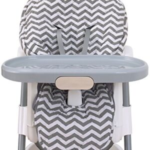 NoJo High Chair Pad High Chair Cover - Chevron Gray