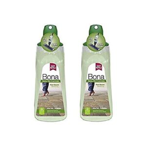 2 pack of bona stone tile & laminate floor cleaner refill cartridge, 34 oz