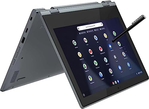 Lenovo Chromebook Flex 3 2-in-1 Convertible Laptop in Abyss Blue Intel Processor 64GB eMMC + 64GB microSD (128GB) 4GB 11.6in IPS Touchscreen BT Webcam iSlik Pen (Flex 3 - Renewed)