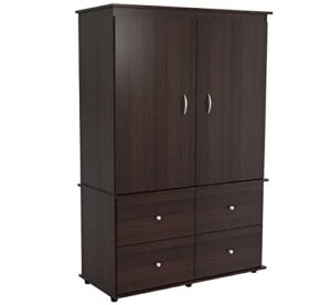 inval america wood armoire audio/video combo, espresso-wengue