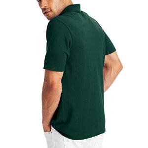 Hanes mens Short Sleeve X-temp W/ Freshiq Polo Shirt, Deep Forest, Medium US