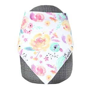 Copper Pearl Baby Bandana Drool Bibs for Drooling and Teething 4 Pack Gift Set “Bloom, Soft Set of Cloth Bandana Bibs for Any Baby Girl or Boy, Cute Registry Ideas for Baby Shower Gifts