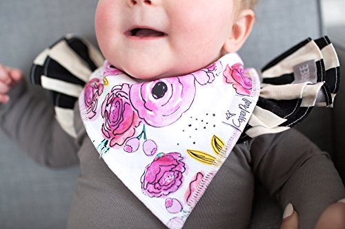 Copper Pearl Baby Bandana Drool Bibs for Drooling and Teething 4 Pack Gift Set “Bloom, Soft Set of Cloth Bandana Bibs for Any Baby Girl or Boy, Cute Registry Ideas for Baby Shower Gifts