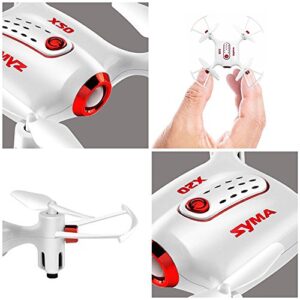 Cheerwing Syma X20 Mini Drone for Kids and Beginners RC Nano Quadcopter with Auto Hovering 3D Flip(White)