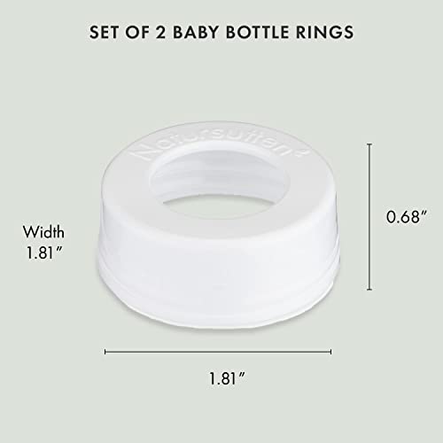 Natursutten Replacement Baby Bottle Screw Rings 2-Pack - Spare Parts for Natursutten Anti-Colic Baby Bottles - Replace Compatible Screw Ring Collar