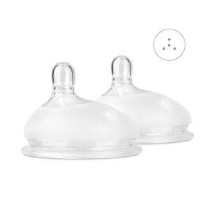 Olababy Gentle Bottle Silicone Replacement Nipple 2 Pack (3-6 Months/Medium Flow)