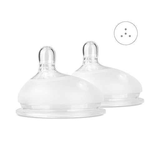 Olababy Gentle Bottle Silicone Replacement Nipple 2 Pack (3-6 Months/Medium Flow)