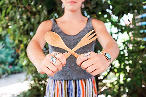 TO GO WARE Kid's Bamboo Reusable Utensils | Dishwasher-Safe | No BPA or Phthalate | Made from Durable, Sustainable Materials | Eco-Conscious | 3 Spoons, 3 Forks (Pack of 6)