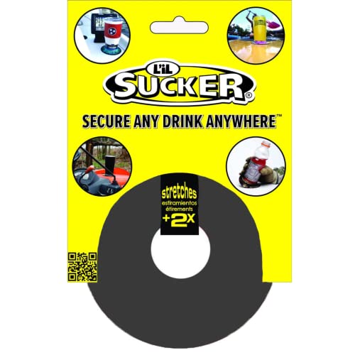 Lil Sucker Slogan Suction Ring Cup Holders, 4 Pack, Drink Secure Coasters, Non-Tipping, Anti-Spill Beverage Companions, Ideal for SUP's Boats Trucks RVs ATV's Vans Outdoor & Home