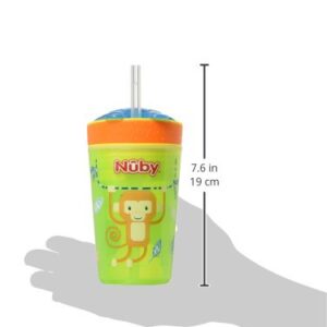 Nuby 1pk Snack N' Sip 2 in 1 Plastic Snack and Drink Cup, Multi color