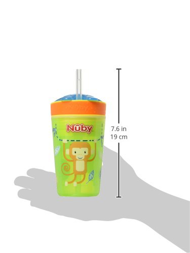 Nuby 1pk Snack N' Sip 2 in 1 Plastic Snack and Drink Cup, Multi color