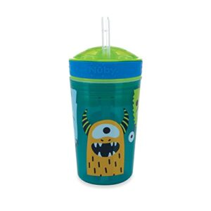 Nuby 1pk Snack N' Sip 2 in 1 Plastic Snack and Drink Cup, Multi color