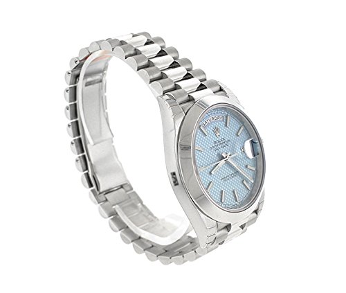 Rolex Daydate 40MM Platinum President 228206 Ice Blue Motif Dial & Smooth Bezel (Certified Pre-Owned)