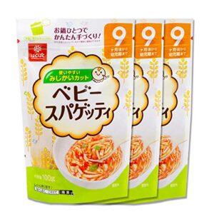 hakubaku baby spaghetti noodles, 100g x 3pack