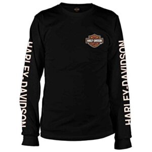 harley-davidson military bar & shield vietnam veterans - men's black long-sleeve tee md