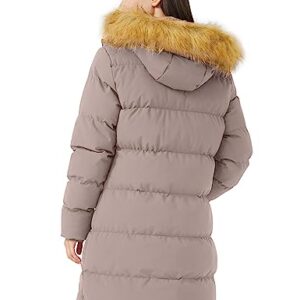 WenVen Women's Winter Thicken Jacket with Removable Faux Fur Trim Hood (Khaki,M)