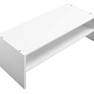 Whitmor Wood Stackable 2-Shelf Shoe Rack, White, 24 inches