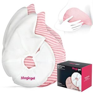 magic gel luxury breast therapy pack | the breastfeeding essentials for nursing mothers | includes 2x breast ice packs (hot or cold) for breastfeeding or breast augmentation post surgery pain relief