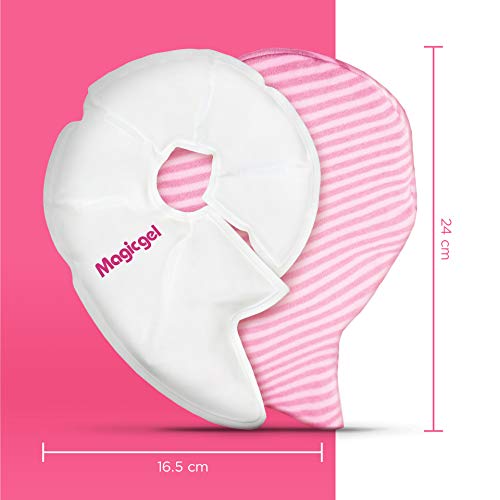 Magic Gel Luxury Breast Therapy Pack | The Breastfeeding Essentials for Nursing Mothers | Includes 2X Breast Ice Packs (Hot or Cold) for Breastfeeding or Breast Augmentation Post Surgery Pain Relief