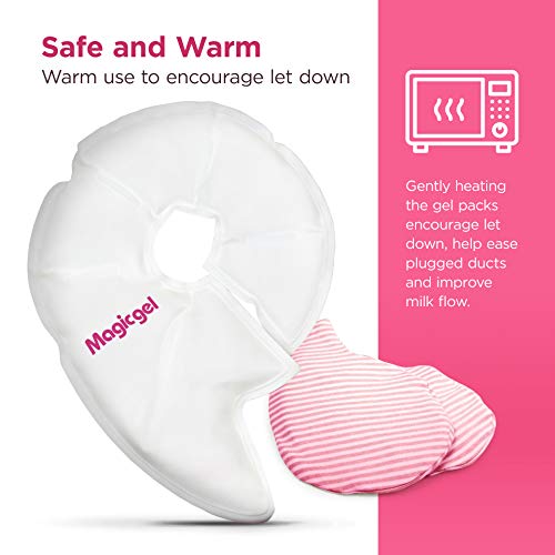 Magic Gel Luxury Breast Therapy Pack | The Breastfeeding Essentials for Nursing Mothers | Includes 2X Breast Ice Packs (Hot or Cold) for Breastfeeding or Breast Augmentation Post Surgery Pain Relief