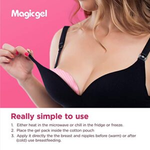 Magic Gel Luxury Breast Therapy Pack | The Breastfeeding Essentials for Nursing Mothers | Includes 2X Breast Ice Packs (Hot or Cold) for Breastfeeding or Breast Augmentation Post Surgery Pain Relief